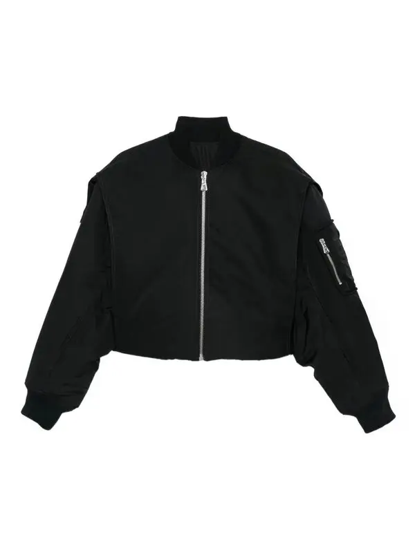 JEAN PAUL GAULTIER Zip-fastening Cropped Bomber Jacket - Black