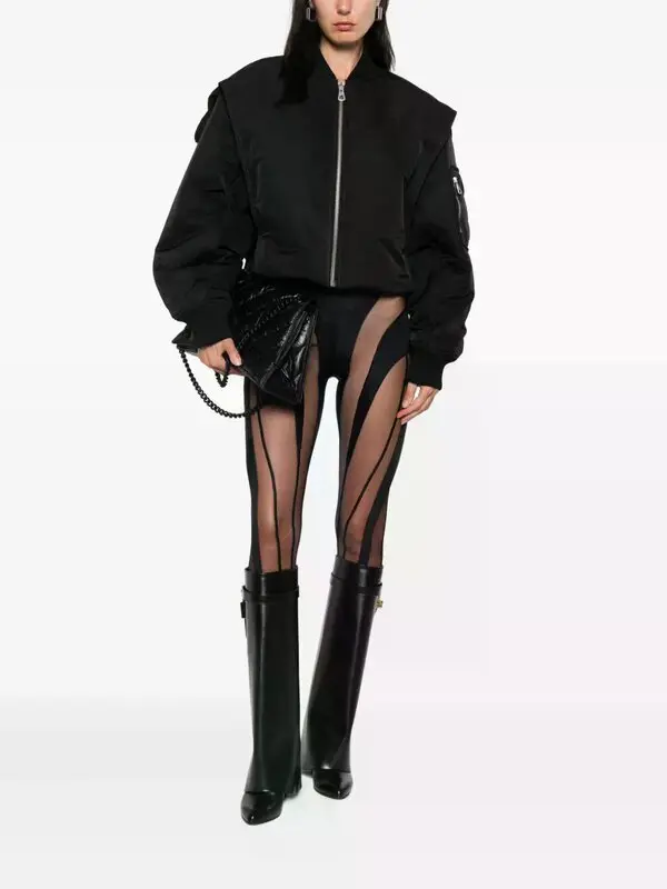 JEAN PAUL GAULTIER Zip-fastening Cropped Bomber Jacket - Black