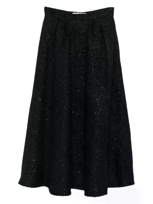 Alessandra Rich Sequin-embellished Pleated Skirt