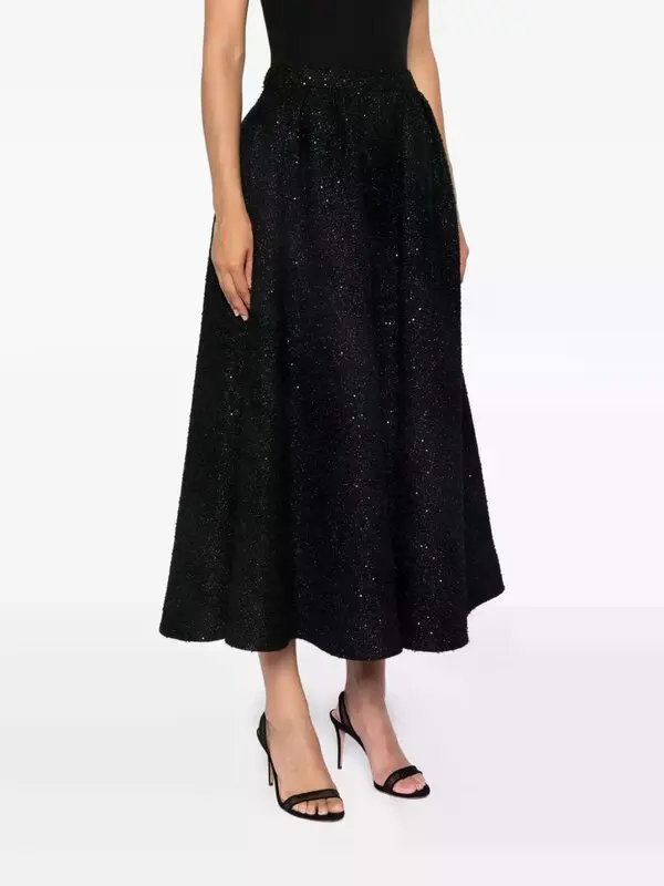 Alessandra Rich Sequin-embellished Pleated Skirt