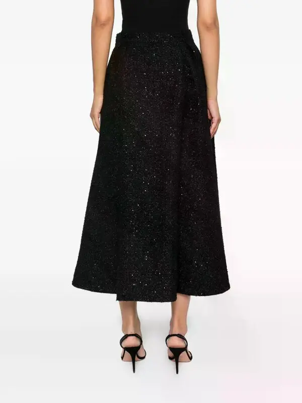Alessandra Rich Sequin-embellished Pleated Skirt