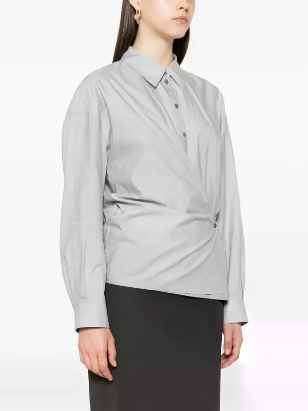 LEMAIRE Twisted Collared Shirt - Grey