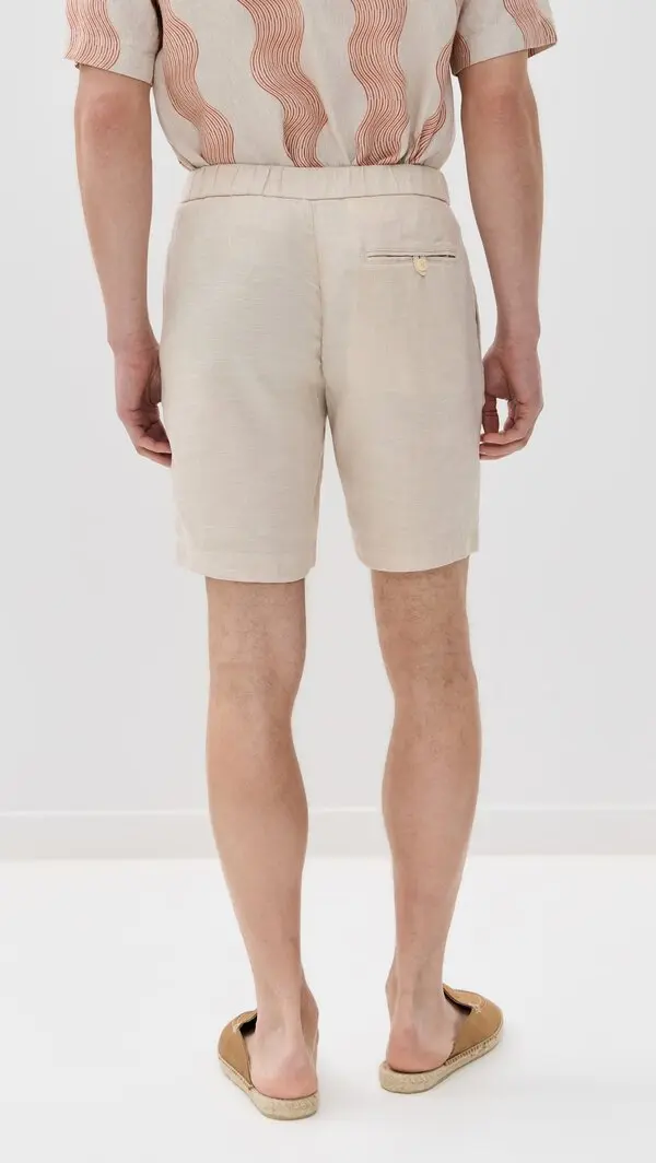 Frescobol Carioca Felipe Linen Shorts - Sand