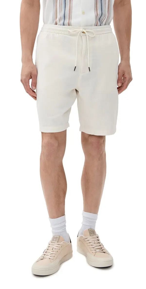 Rails Archer Drawstring Linen Blend Shorts - Ecru