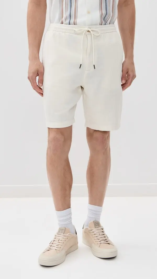 Rails Archer Drawstring Linen Blend Shorts - Ecru