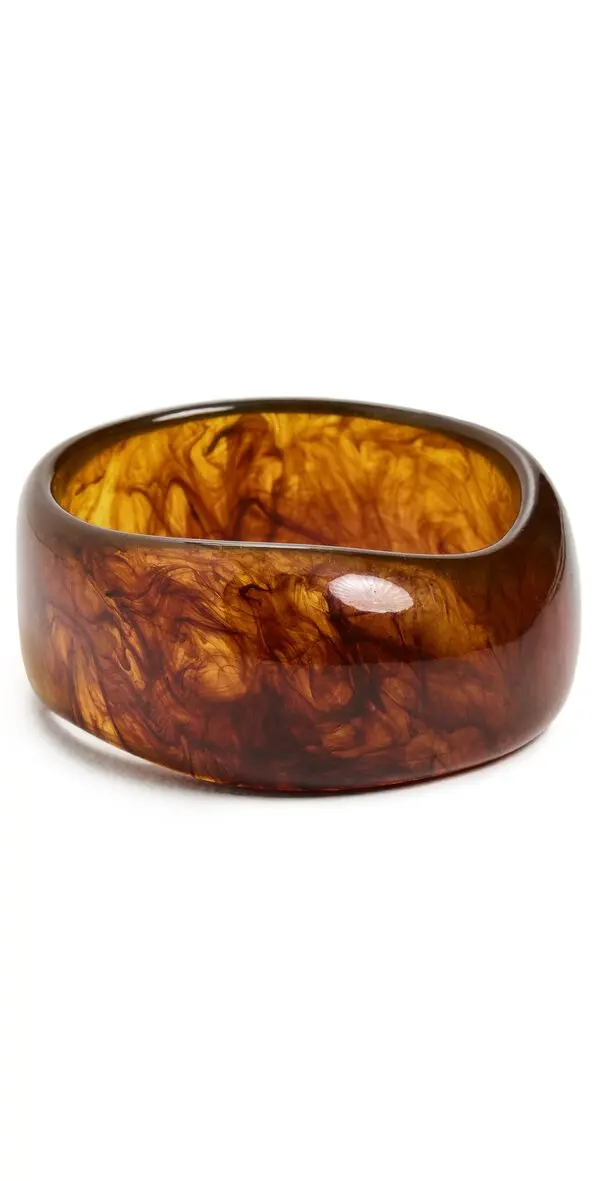 HEAVEN MAYHEM Kaia Marbled Bangle - Light Brown