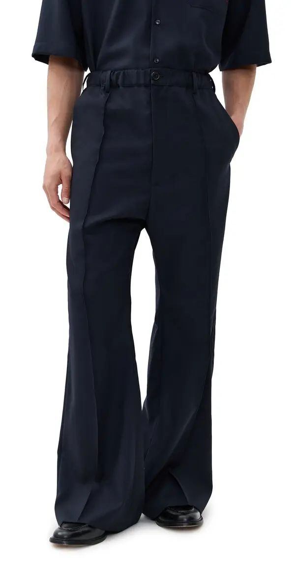 Marni Tropical Wool Wide-leg Trousers