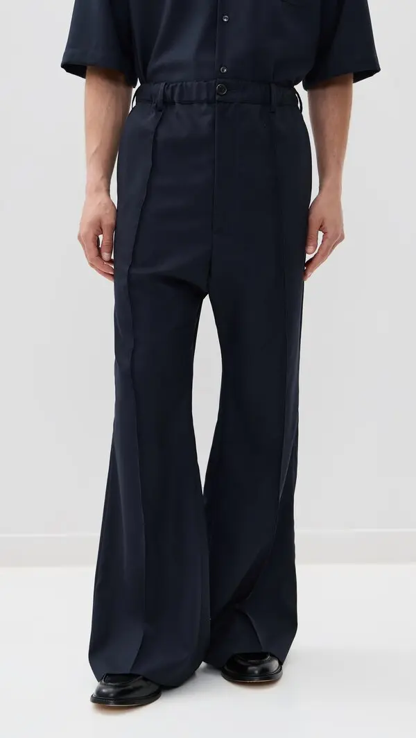Marni Tropical Wool Wide-leg Trousers