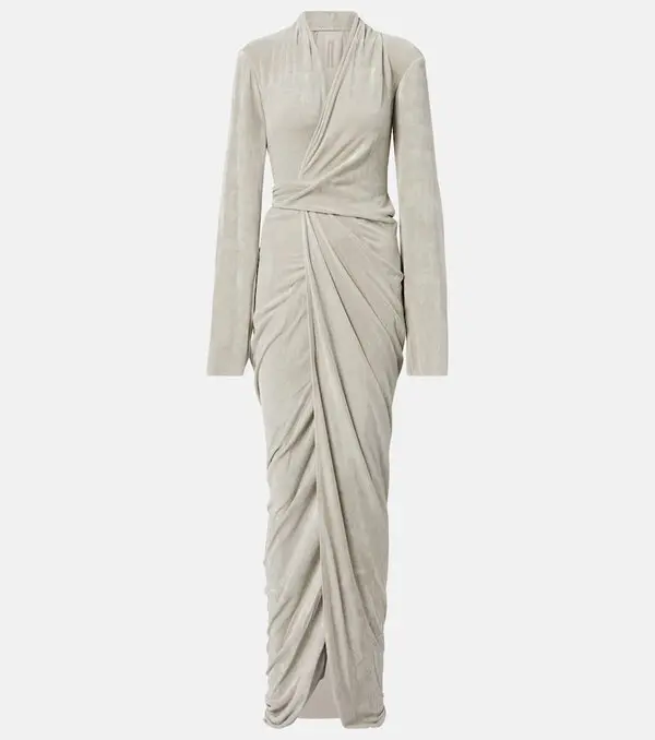 Rick Owens Wrap Maxi Dress - Grey