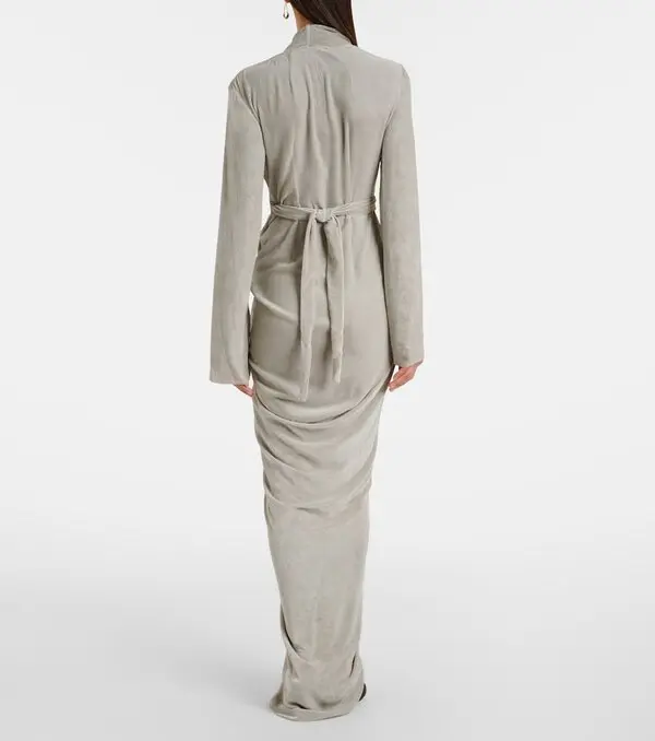 Rick Owens Wrap Maxi Dress - Grey