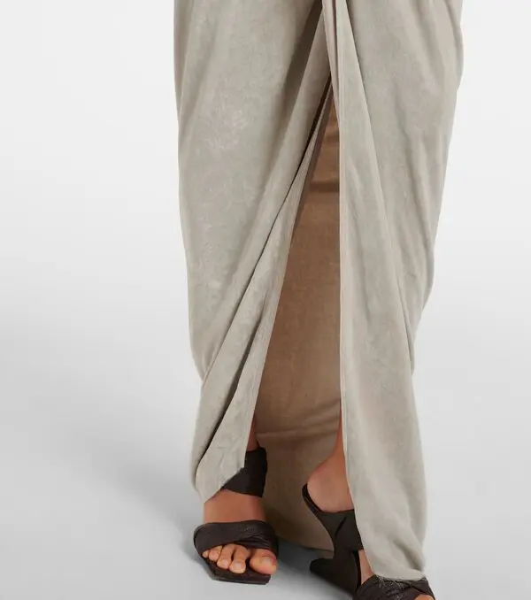 Rick Owens Wrap Maxi Dress - Grey