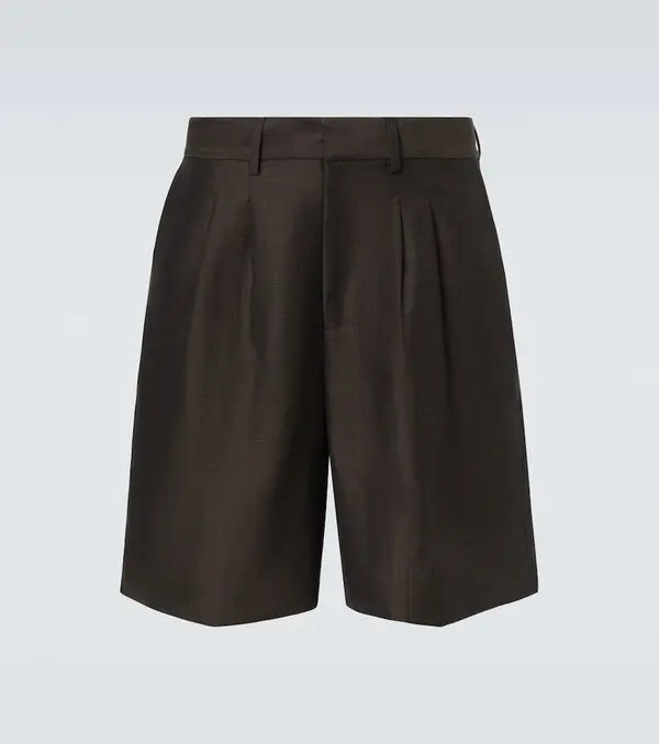 Commas Linen And Wool Double Pleat Shorts