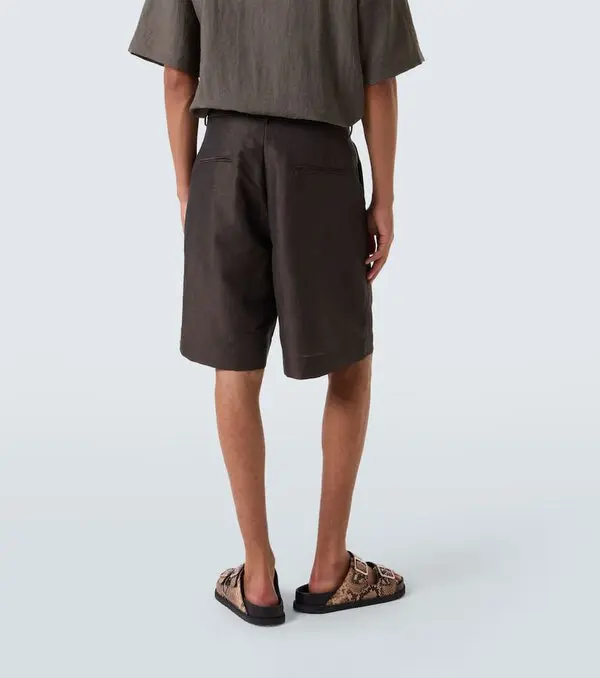 Commas Linen And Wool Double Pleat Shorts