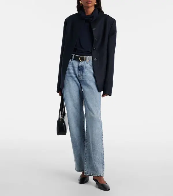 Tove Lisette Jersey Turtleneck Top - Blue