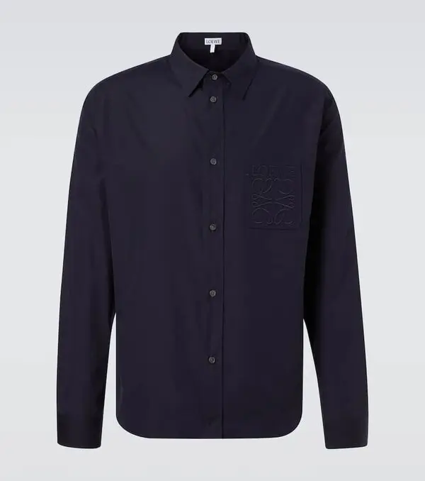 Loewe Logo Cotton Poplin Shirt