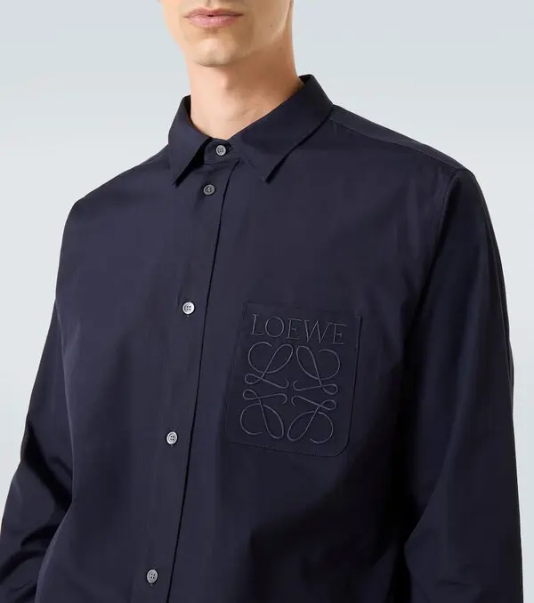 Loewe Logo Cotton Poplin Shirt
