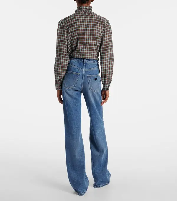 Prada High-rise Wide-leg Jeans