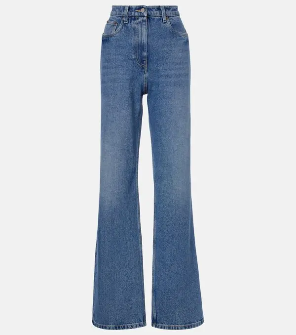 Prada High-rise Wide-leg Jeans - Blue