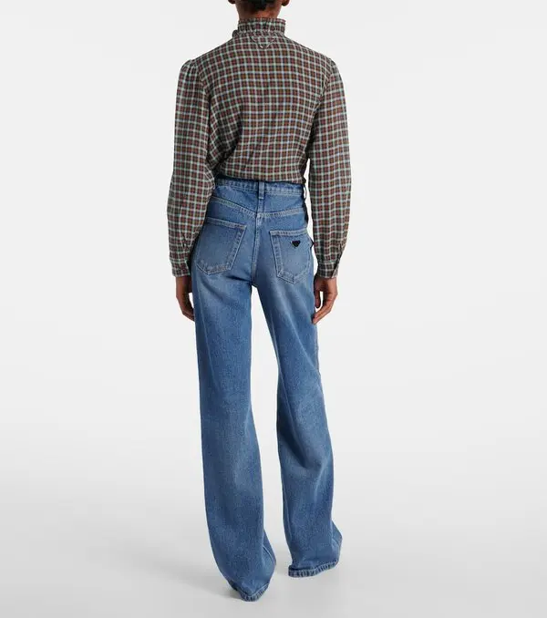 Prada High-rise Wide-leg Jeans - Blue