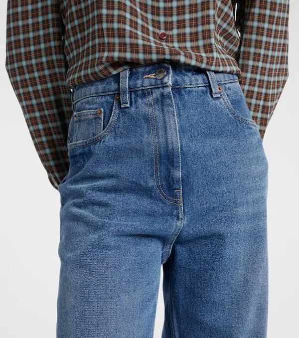 Prada High-rise Wide-leg Jeans - Blue