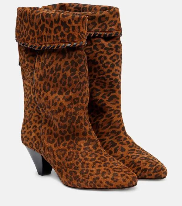 Isabel Marant Étoile Dalby 55 Leopard-print Ankle Boots