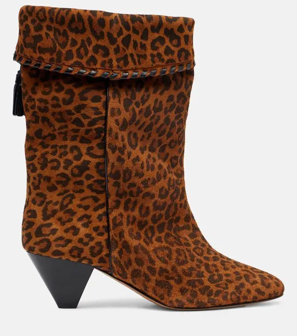 Isabel Marant Étoile Dalby 55 Leopard-print Ankle Boots