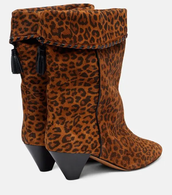 Isabel Marant Étoile Dalby 55 Leopard-print Ankle Boots