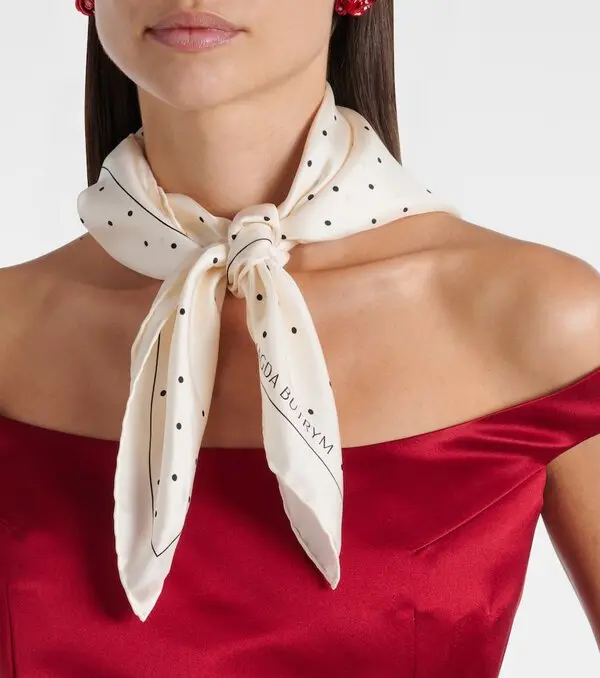 Magda Butrym Polka-dot Silk Scarf