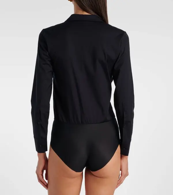 Wolford Cotton-blend Poplin Bodysuit