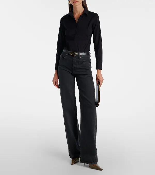 Wolford Cotton-blend Poplin Bodysuit
