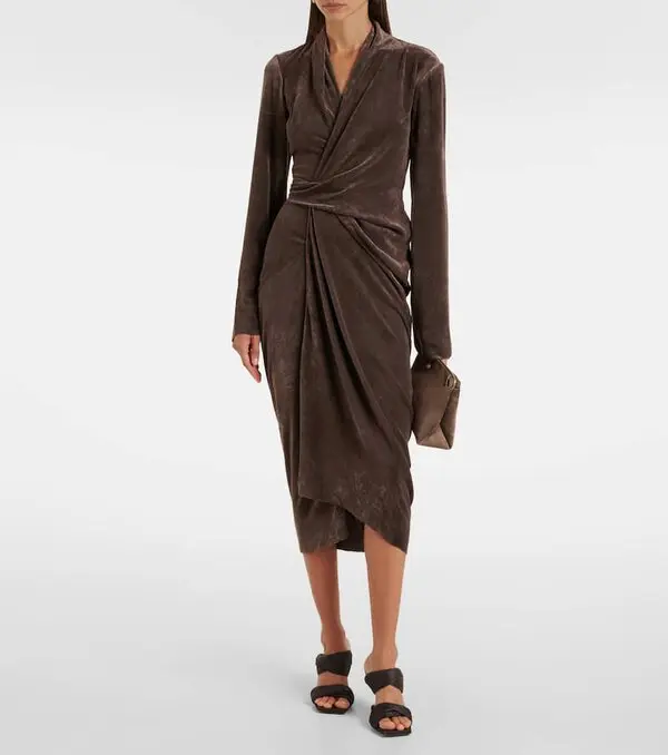 Rick Owens Wrap Midi Dress