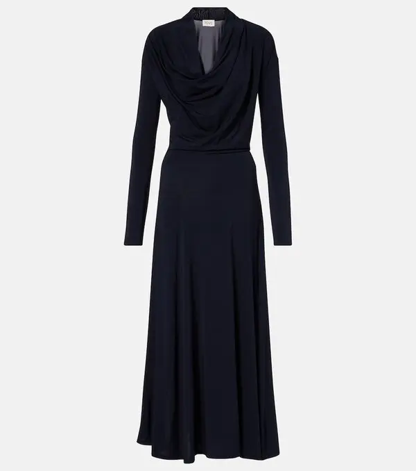 Tove Eadan Draped Jersey Midi Dress - Blue