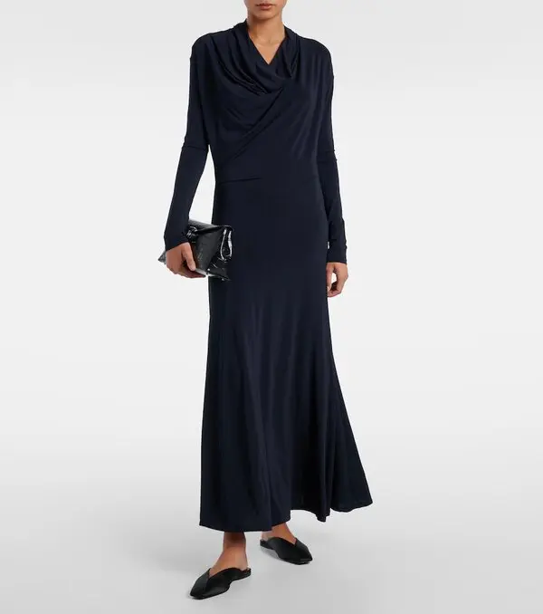 Tove Eadan Draped Jersey Midi Dress - Blue