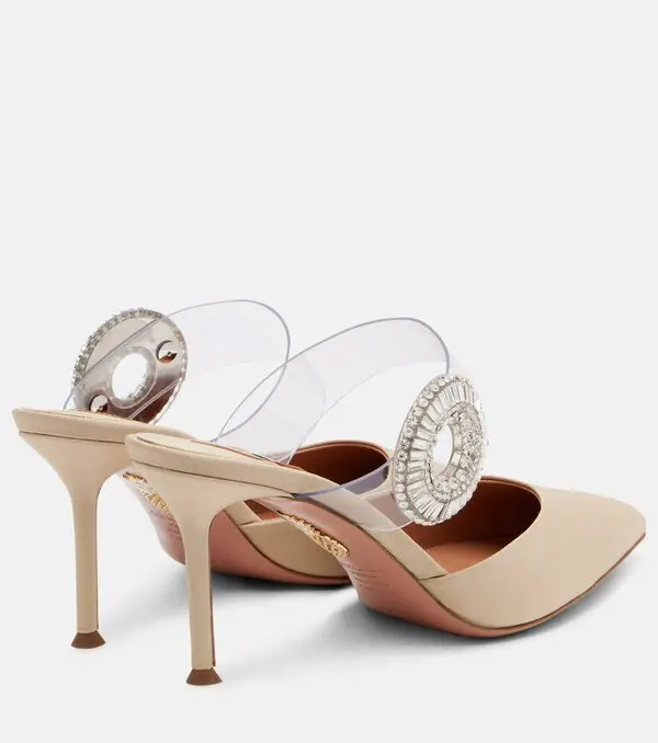 AQUAZZURA Crystal-embellished Pvc Mules