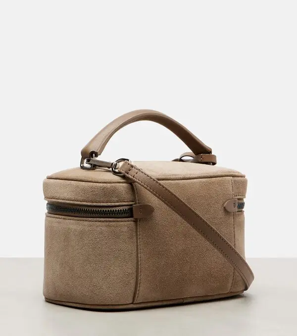 Brunello Cucinelli Small Suede Vanity Bag