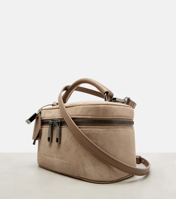 Brunello Cucinelli Small Suede Vanity Bag