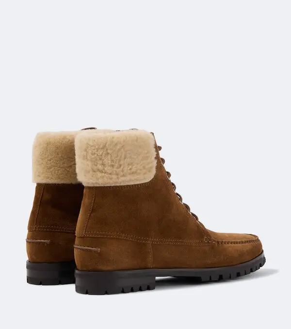 Manolo Blahnik Sycamor Shearling-trimmed Suede Boots