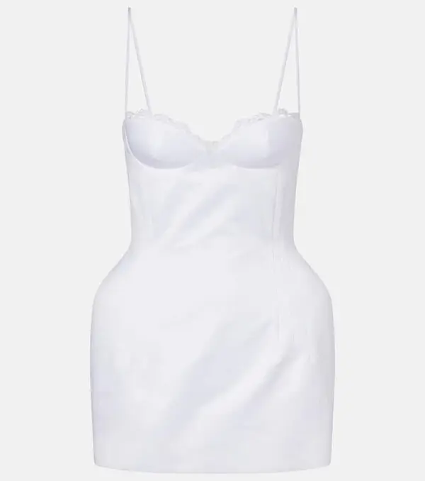 Magda Butrym Cotton Bustier Mini Dress