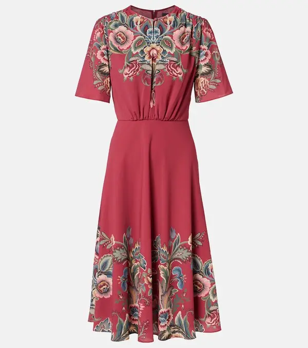 Etro Paisley Crêpe Jersey Maxi Dress - Red