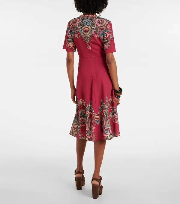 Etro Paisley Crêpe Jersey Maxi Dress - Red