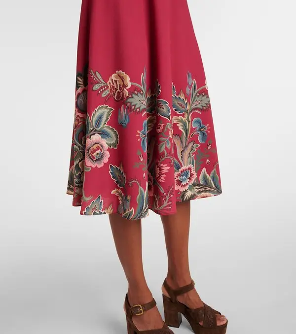 Etro Paisley Crêpe Jersey Maxi Dress - Red