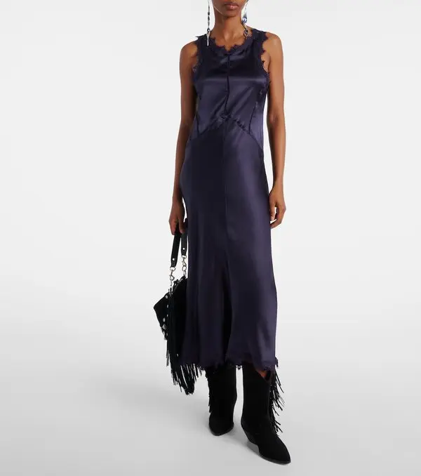 Isabel Marant Étoile Jadelia Silk-blend Satin Midi Dress