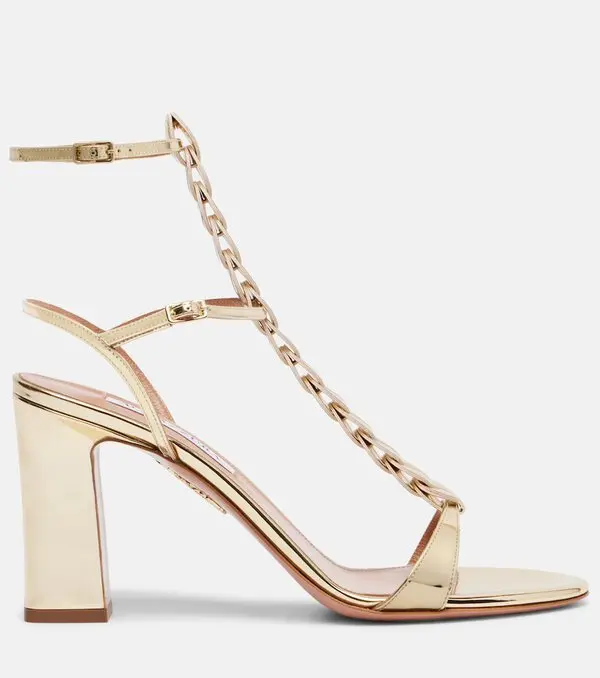 AQUAZZURA Destiny Gladiator 85 Leather Sandals