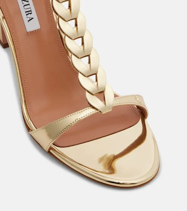 AQUAZZURA Destiny Gladiator 85 Leather Sandals