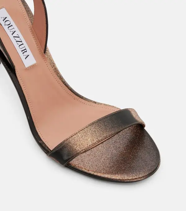 AQUAZZURA So Nude 85 Leather Slingback Sandals
