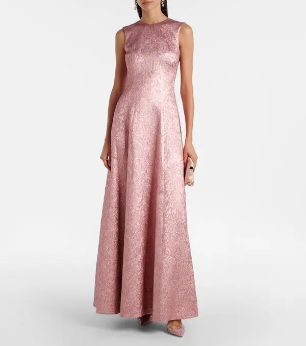 EMILIA WICKSTEAD Nodin Open-back Cloqué Gown