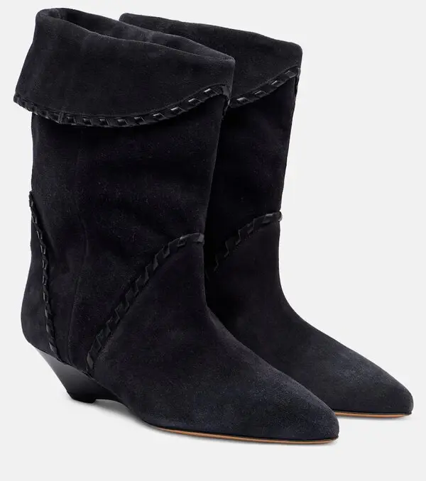Isabel Marant Étoile Edoa 45 Suede Ankle Boots - Black