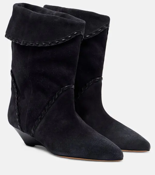 Isabel Marant Étoile Edoa Suede Ankle Boots - Black