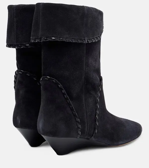 Isabel Marant Étoile Edoa Suede Ankle Boots - Black