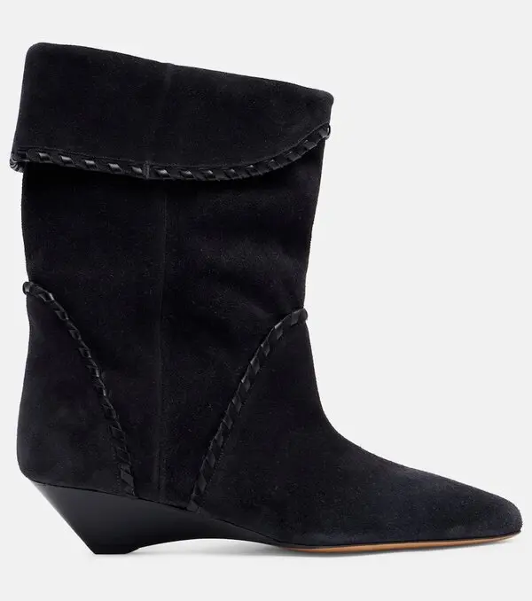 Isabel Marant Étoile Edoa Suede Ankle Boots - Black